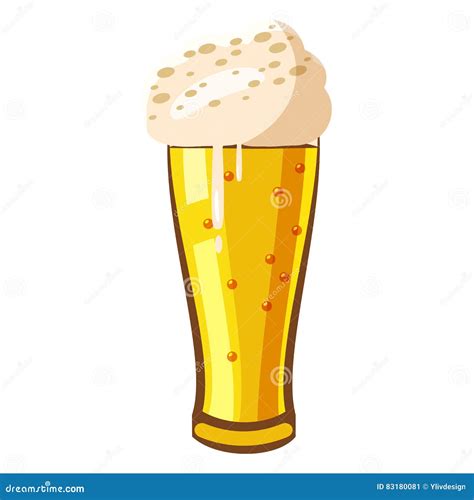 Beer Glass Icon Cartoon Style Stock Vector Illustration Of Concept