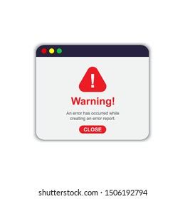 Modern Warning Pop Flat Design On Stock Vector Royalty Free