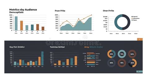 Data Visualization Featuring Various Graphs And Charts The Top Row