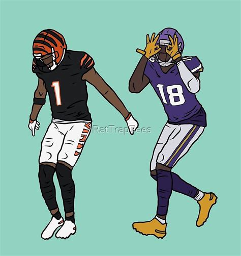 Jamarr Chase And Justin Jefferson Griddy By Rattraptees Redbubble In 2023 Nfl Football
