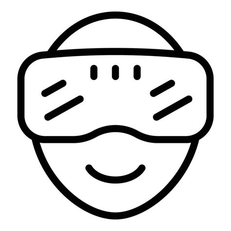 Augmented Reality Headgear Icon Outline Virtual World Visor 43297378 Vector Art At Vecteezy