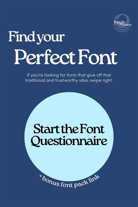 Choosing A Font Questionnaire Find The Perfect Font Font Pack Small
