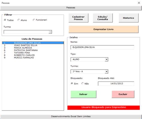 Planilha De Gerenciamento De Biblioteca Excel Sem Limites