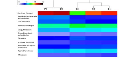 shade plot and hierarchical upgma clustering of relative abundances of