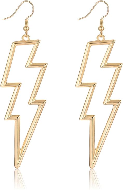 Lightning Bolt Earrings White Ubicaciondepersonascdmxgobmx