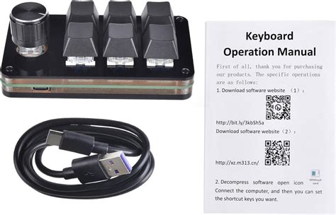 6 Keys USB Mini Keypad Programming Macro Pad With 1 Knobs Macro