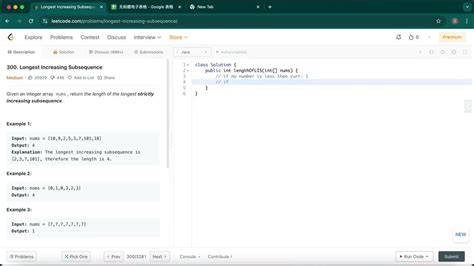 Leetcode 300 Longest Increasing Subsequence 中文解说 Youtube
