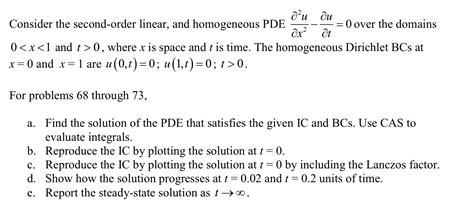Solved Consider The Second Order Linear And Chegg