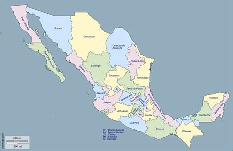 Mapa De La Republica Mexicana Con Nombres Para Imprimir En Pdf 2021 Images