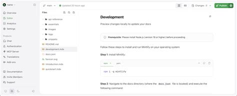 Visual Editor Mintlify