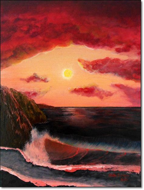 Neue Erde Rot Acrylmalerei Landschaft Malerei Von Mila Parylak