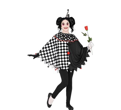 Fato De Arlequim Xadrez Preto E Branco Ou Poncho Para Menina