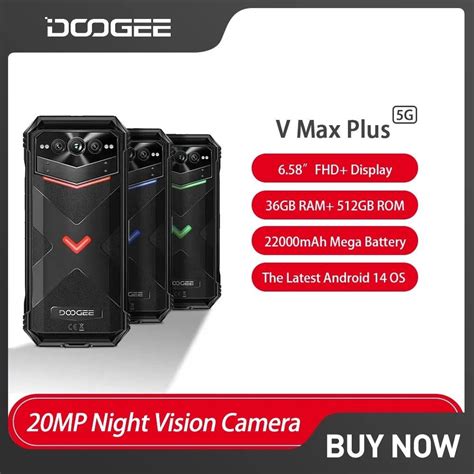 Doogee V Max Plus 5gสมาร์ทโฟนที่ทนทานandroid 14 36gb 512gb 6 58 นิ้ว