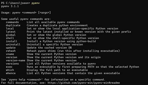Rag 활용 Llm 개발 윈도우에서 Pyenv 설치하기