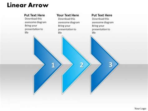 Ppt Linear Arrow 3 Stages PowerPoint Templates