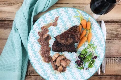 Ostrich Fillet Steak With Red Wine Mushroom Sauce
