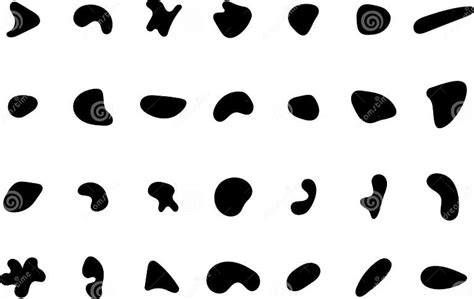 Pattern Spot Shape Random Ink Blob Geometric Round Pattern Vector Stock Illustration