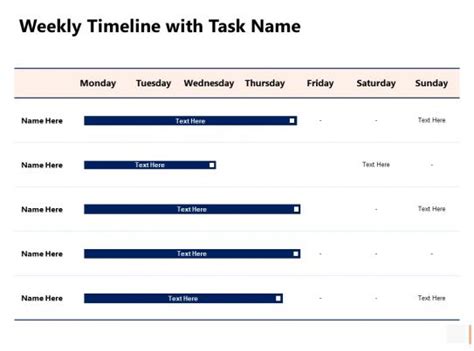 Weekly Timeline Slide Team Weekly Timeline Slide Team