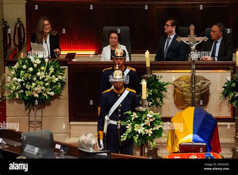 Bogota Colombia 22nd Sep 2023 Colombian Congress Hosts An Obit To