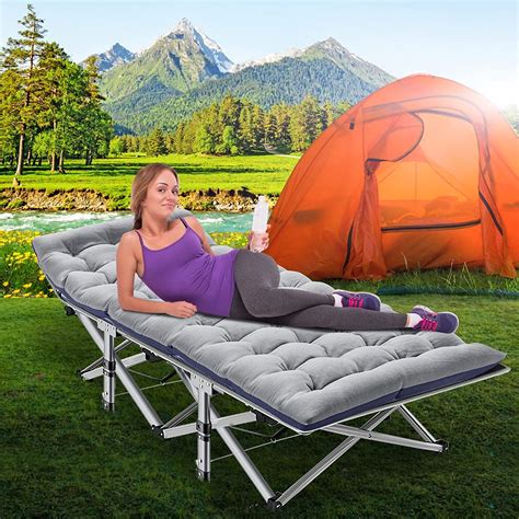 Slsy Camping Cot Portable Folding Cots For Adults Heavy Duty Folding