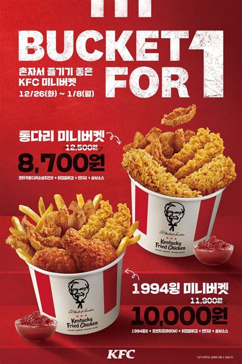 Kfc 1인 1닭 과할 땐 혼밥용 버켓 포 원 출시 파이낸셜뉴스