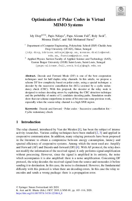 Pdf Optimization Of Ldpc Codes Used In Cooperative Relay Systems