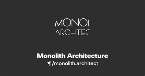 Monolith Architecture Instagram Linktree