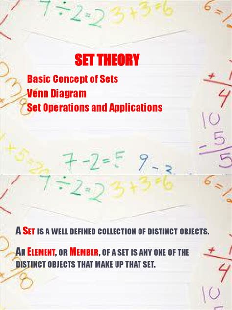 Mathematics Set Theory Pdf Set Mathematics Mathematical Objects