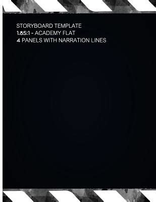 Storyboard Template 185 1 Academy Flat 4 Panels With Narration Lines