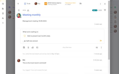 new task and comment editors with the latest todo vu update