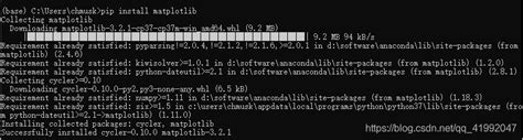 spyder使用matplotlib 下载报错ERROR: Could not find a version that satisfies the requirement matplotlib ...