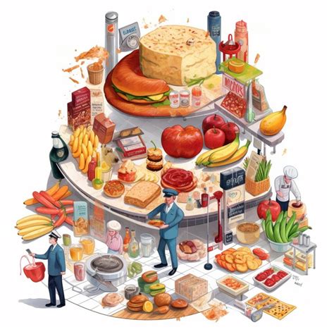 Premium Ai Image Illustration Of A Man Standing In Front Of A Food