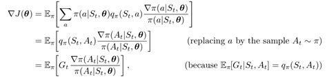 Reinforcement Learning Derivation Of Monte Carlo Policy Gradient For