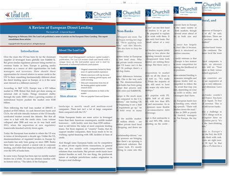 Special Report A Review Of European Direct Lending The Lead Left