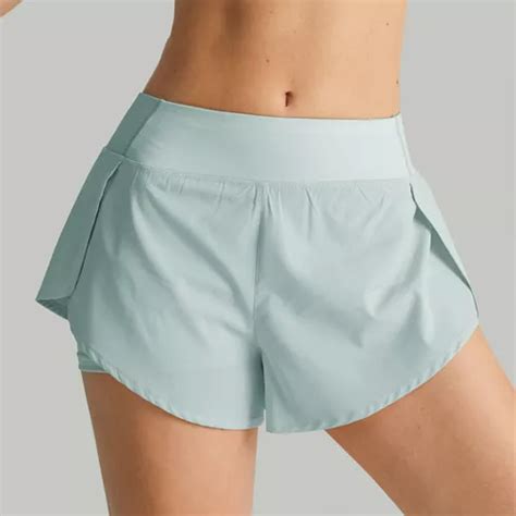 Pantalones Cortos Para Correr Para Mujer 2 En 1 Con Bolsil Cuotas