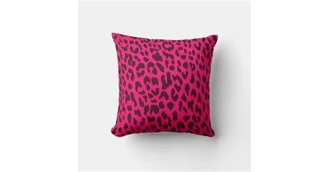 Hot Pink Leopard Print Pillow Zazzle