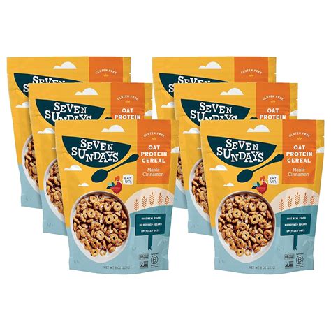 Seven Sundays Oat Protein Cereal Maple Cinnamon 8 Oz Bag