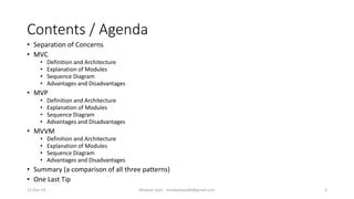 Design Pattern MVC MVP And MVVM PPT