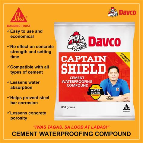 Sika Davco Captain Shield 800g Integral Waterproofing Compound Powder