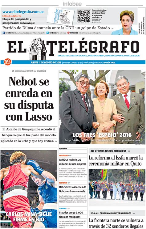 El Telégrafo Ecuador Jueves 11 De Agosto De 2016 Infobae