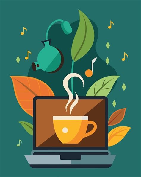 Premium Vector The Aroma Of Freshly Brewed Tea Blends With The Sound