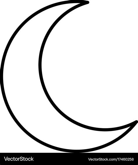Crescent Moon Icon Royalty Free Vector Image Vectorstock