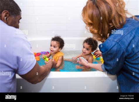 Siblings Bathing Together Hi Res Stock Photography And Images Alamy
