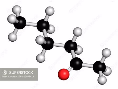 Methyl Butyl Ketone Mbk 2 Hexanone Solvent Molecule Atoms Are