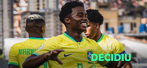 Endrick marca pelo Brasil na estreia do Pré Olímpico veja o gol PTD
