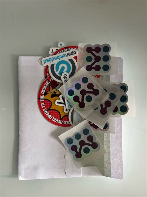 josef holzmayr on linkedin yocto community devrel stickers