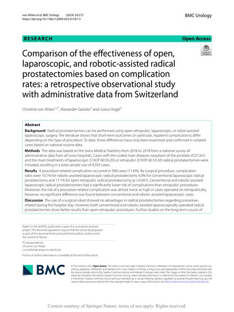 Pdf Comparison Of The Effectiveness Of Open Laparoscopic And Robotic Assisted Radical
