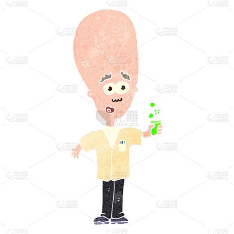 复古卡通天才科学家