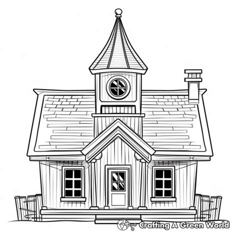 Schoolhouse Coloring Pages Free And Printable
