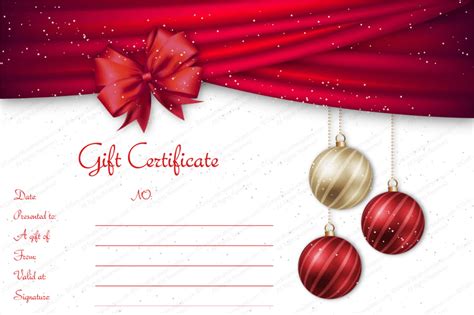 Holiday Gift Certificate Template